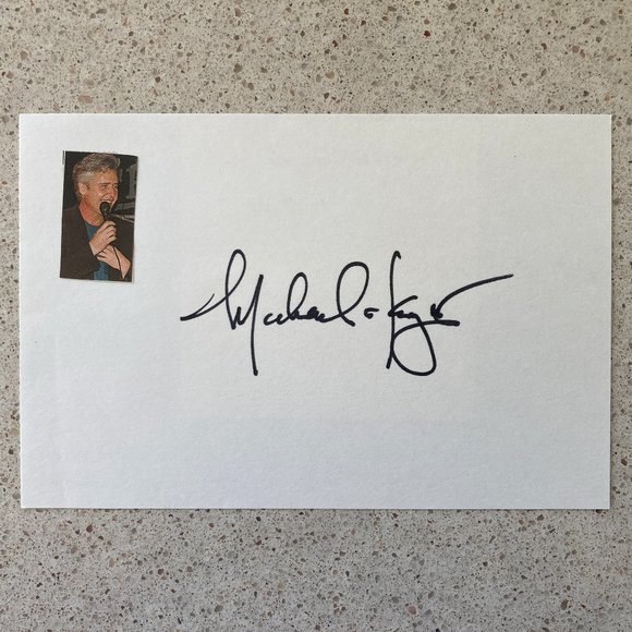 Autograph | Other | Michael E Knight Signed Index Card 4x6 Tad Martin ...